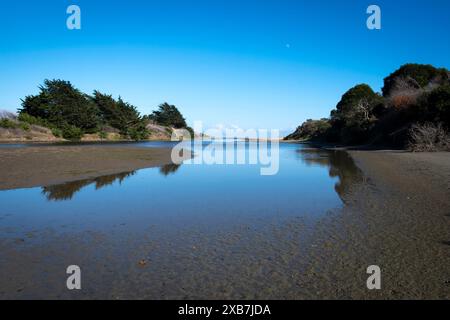 Waikawa Stream estuary, Waikawa Beach, Horowhenua, North Island, New ...