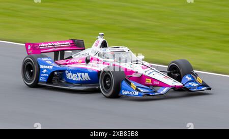 Felix Rosenqvist drives during the IndyCar auto race at World Wide ...