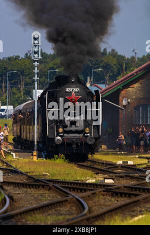 MÁV steam locomotive 424 at Tapolca railway station Stock Photo - Alamy