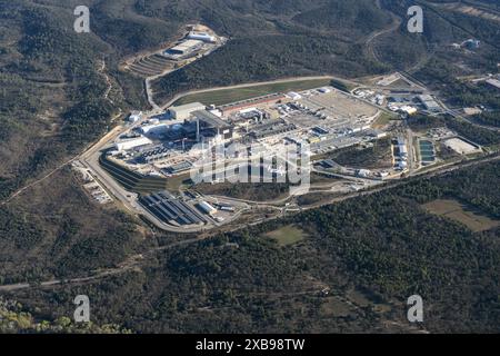 AERIAL VIEW. Construction site of ITER: an international megaproject ...