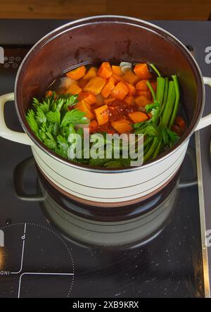 Delicious Gourmet Meal With Fresh Ingredients Served on Elegant Plates ...