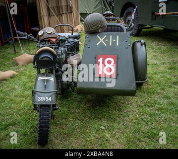 WW2 military motorbike at the 80th anniversary of the D-Day landings at ...