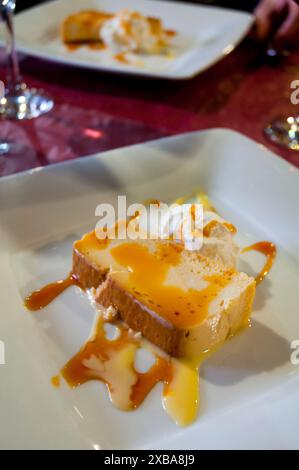 Close-up of a flan pudding Stock Photo - Alamy