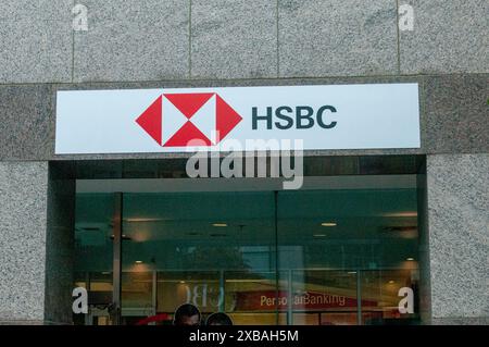 Toronto, ON, Canada – February17, 2024: The logo and brand sign of HSBC ...
