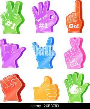 Football fan with hands up icon. Orange background with black. Vector ...