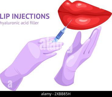 Beauty injections isolated cartoon vector illustrations Stock Vector ...