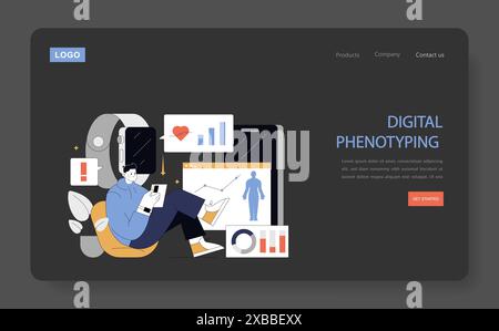 AI in Psychology concept. Integration of predictive analytics in mental health. Exploring AI's ...