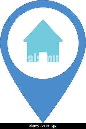 Home pin map icon. Map pointer. Map markers. Vector illustration EPS10 ...