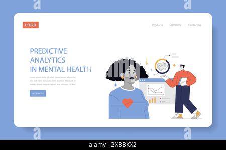 AI in Psychology concept. A user engages with digital phenotyping tools for mental health ...