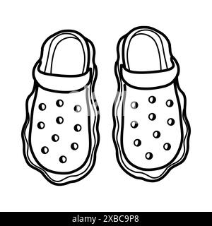 clog. Outline doodle vector illustration isolated Stock Vector Image ...