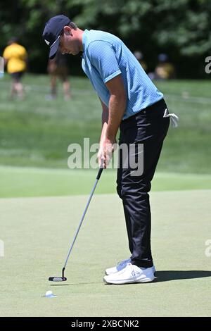 Ludvig Aberg on the 1st hole during day four of the Genesis Scottish Open 2024 at The ...