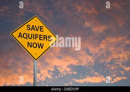 Aquifers Environmental Sign Stock Photo - Alamy