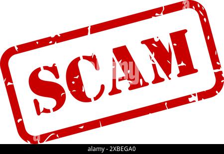 Scammer stencil lettering red rubber stamp as an isolated vector Stock ...