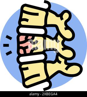 compression injuries color icon vector illustration Stock Vector Image ...