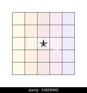 Simple bingo card grid template set. Vector illustration bingo card ...