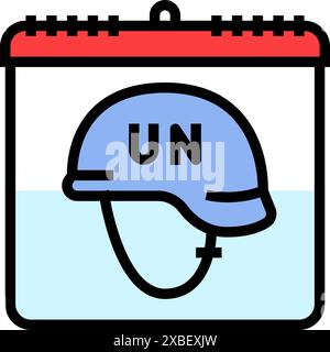peacekeepers international day color icon vector illustration Stock ...