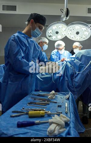 Doctor Preparing Surgical Instruments in Clinic Room Stock Photo - Alamy