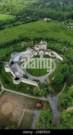 drone photo Hardelot castle France europe Stock Photo - Alamy