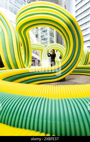 EDITORIAL USE ONLY "Squiggle" by NEON, a pavilion located at Citypoint ...