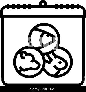 biological diversity international day line icon vector illustration ...