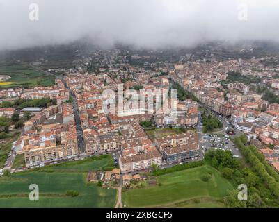 Aerial view of the city of Berga. Spain Stock Photo - Alamy