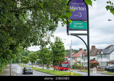 LONDON- JUNE 10, 2024: Residential houses in lower Morden, Merton ...