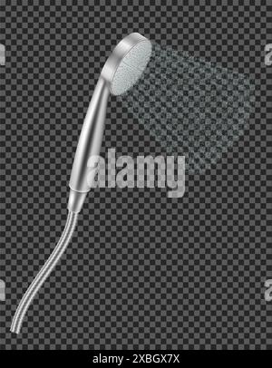 Shower cabin with transparent glass vector illustration isolated on ...