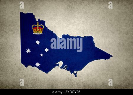 Flag of Victoria (Australia) printed on a paper sheet Stock Photo - Alamy