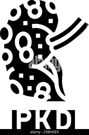 polycystic kidney disease glyph icon vector illustration Stock Vector ...