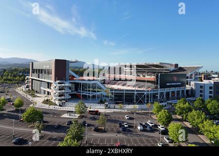 A general overall aerial view of Reser Stadium at Oregon State, Friday ...