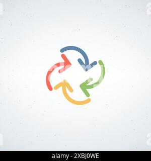 Radial inward arrows . A circular arrangement of arrows with swirl aim ...