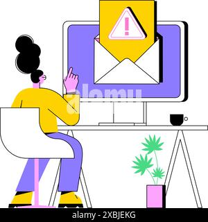 Malicious attachments isolated cartoon vector illustrations Stock ...