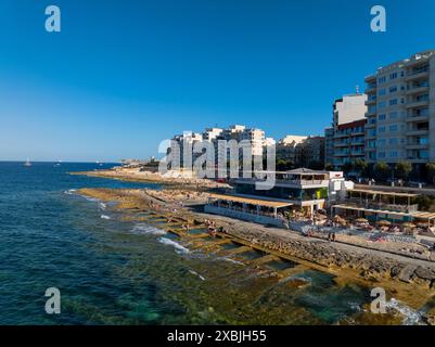 aerial View of the Roman Baths in Malta. Sliema Stock Photo - Alamy