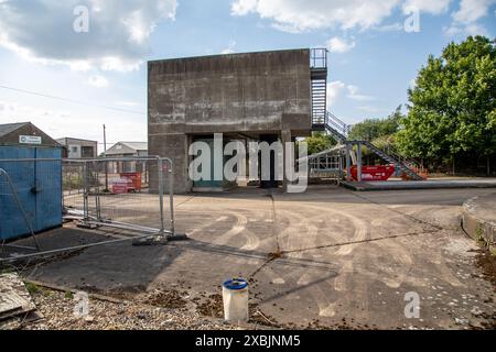 Water tank at Overton Lane, King's Lynn in brutalist architecture Stock ...