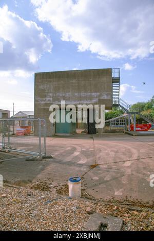 Water tank at Overton Lane, King's Lynn in brutalist architecture Stock ...