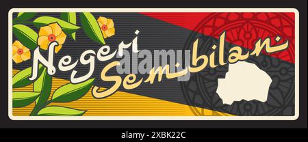 Negeri Sembilan map vector illustration. Malaysian city. State in ...