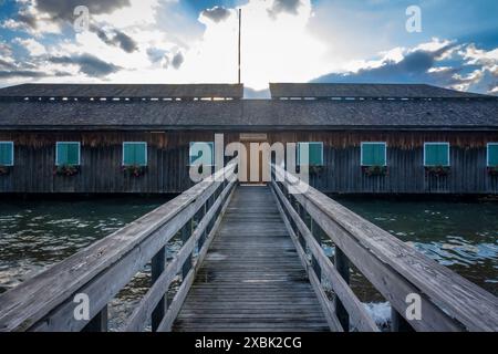 relaxing and bathing in the Mili Bregenz at the Lake Constance Stock ...