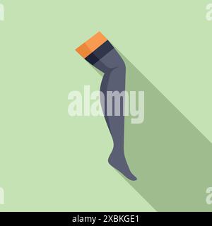 Simple icon of compression stockings showing compression lines for ...