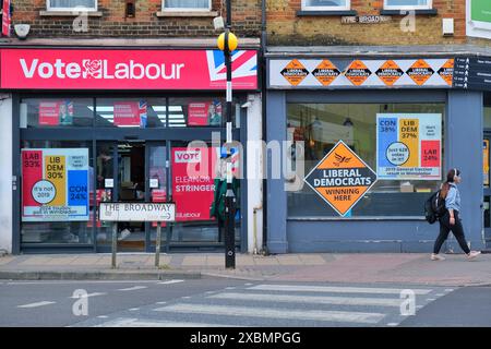 The Liberal Democrats and Labour Parties set up shop with constituency ...