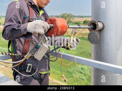 Air pollution monitoring station- sampling inlets 2 Stock Photo - Alamy