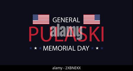 General Pulaski Memorial Day. Holiday concept. Template for background ...