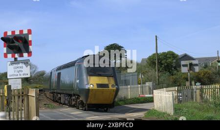 GWR Castle Class Intercity 125 at Gwinear in Cornwall Stock Photo - Alamy