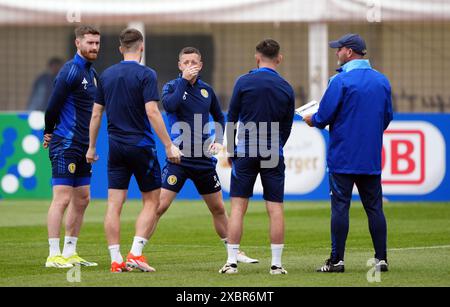 Scotland's manager Steve Clarke (right) celebrates after the final ...
