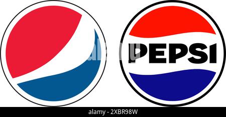 Original new Pepsi logo on a white background, vector illustration ...