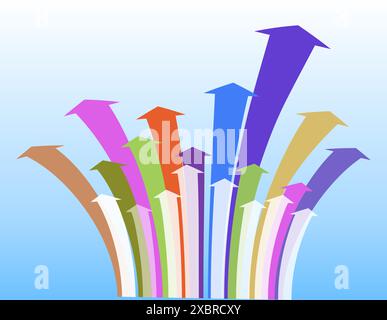 moving arrows to success illustration Stock Vector Image & Art - Alamy