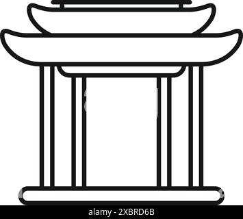 Simple black outline drawing of the SHRINE OF REMEMBRANCE, MELBOURNE ...
