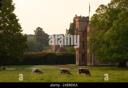 North Facade and meadows at Rousham House and gardens,Oxfordshire ...