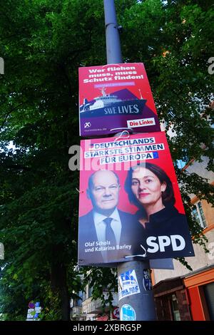 Wahlplakat, Olaf Scholz, SPD, Deutschlandflagge, Bundeskanzler, Slogan ...