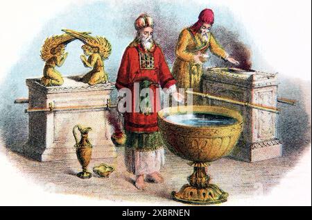 Page from A Holy Bible Depicting Scenes of the Old Testament -High ...