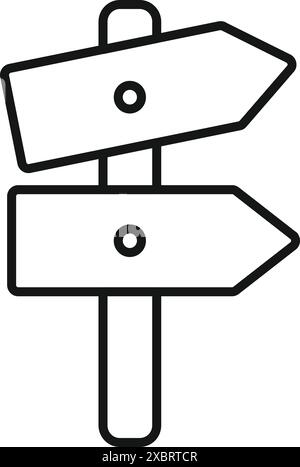 Wooden signpost with arrows pointing in different directions. Blank ...